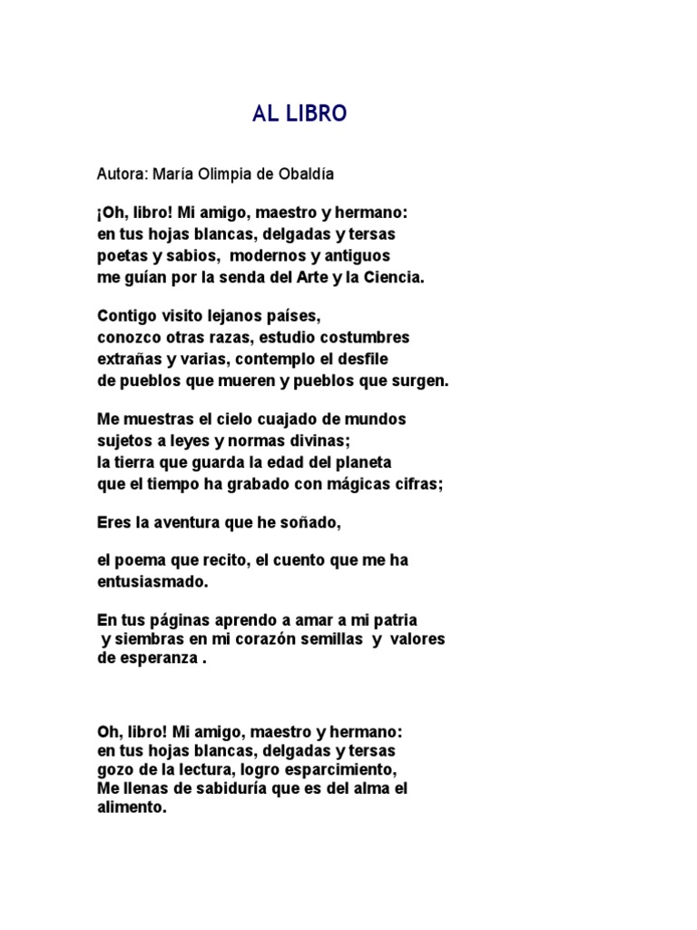 Poema Al Libro