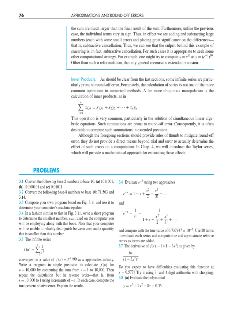 Numerical Methods HW1 | PDF | Series (Mathematics) | Summation