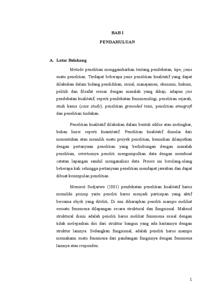 Jenis Penelitian Kualitatif | PDF
