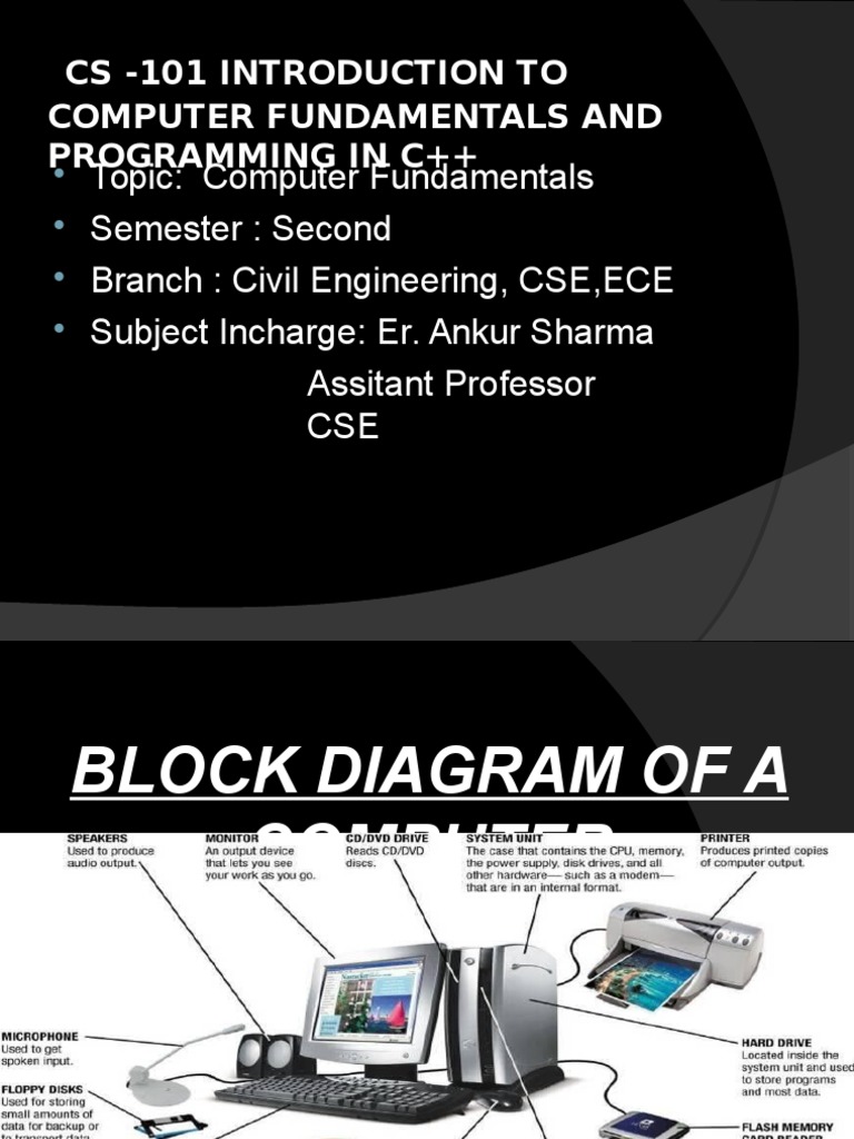 Computer Fundamentals and C++ Overview | PDF | Input/Output | Computer ...
