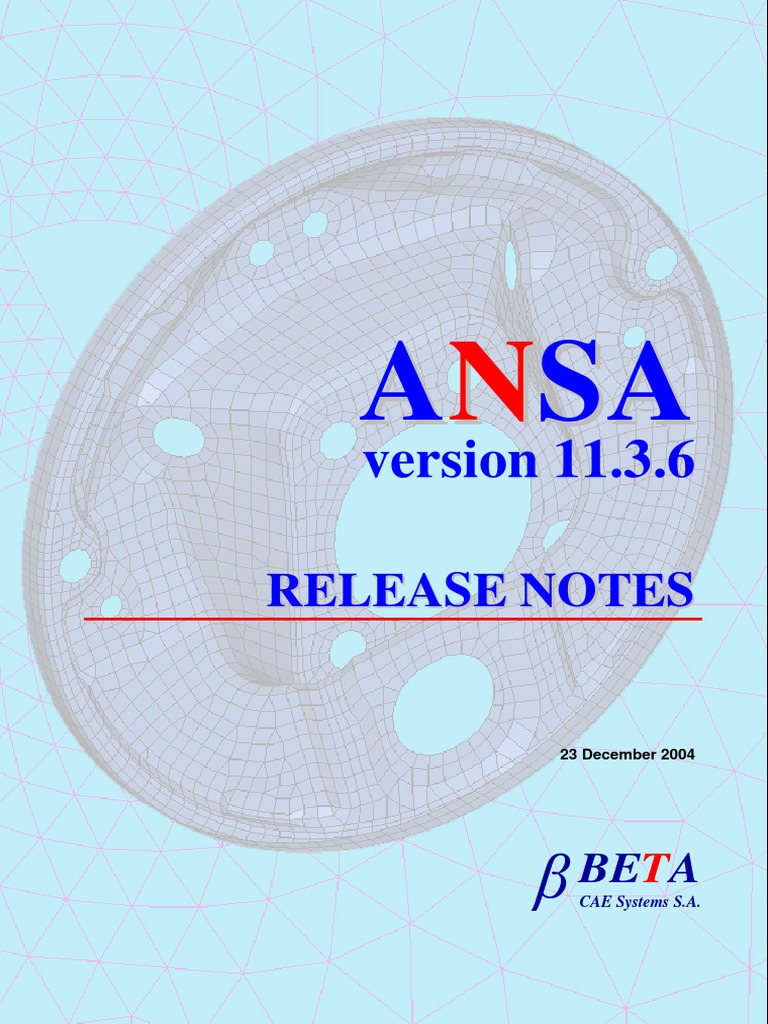 Ansa v11.3.6 Release Notes | Download Free PDF | Command Line Interface ...