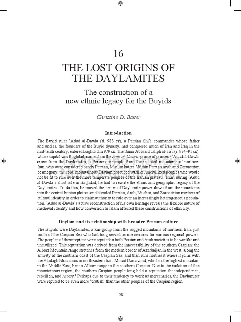 The Lost Origins of The Daylamites The C | PDF | Shia Islam | Iran