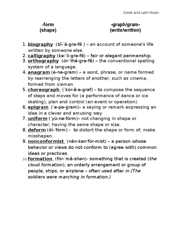 Gram-Graph-Form Voc | PDF | Orthography | Notation