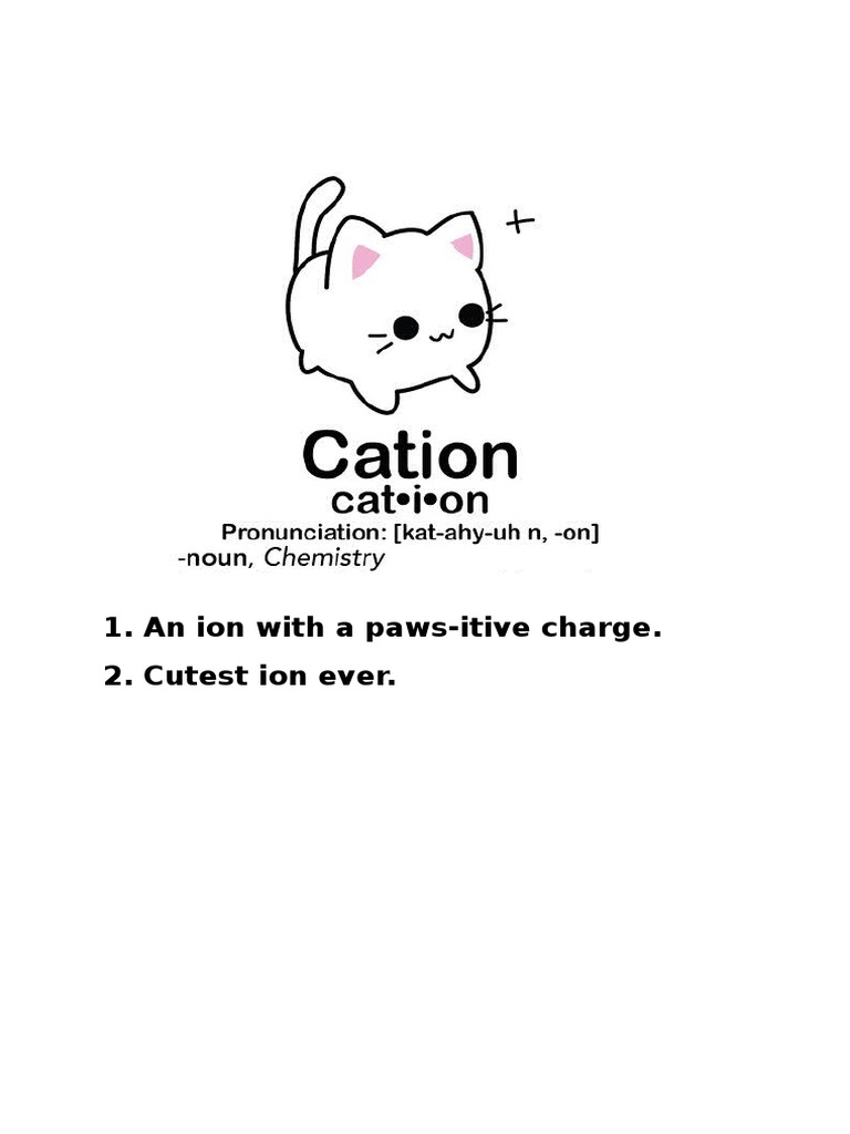 An Ion With A Paws-Itive Charge. 2. Cutest Ion Ever | PDF