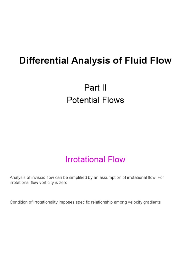 CH 6 Differential Analysis of Fluid Flow Part II | PDF | Vortices | Fluid Dynamics