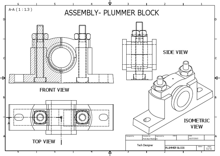 Plummer Block-Assembly Drawing | PDF