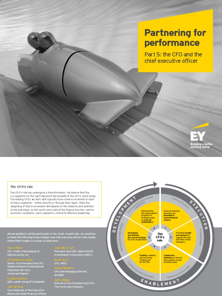 EY CEO and CFO Partner For Performance | PDF | Chief Financial Officer ...