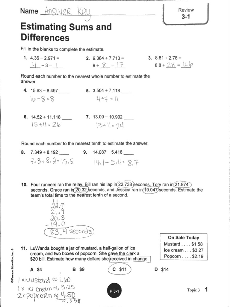 Chapter 3 Review Answers | PDF