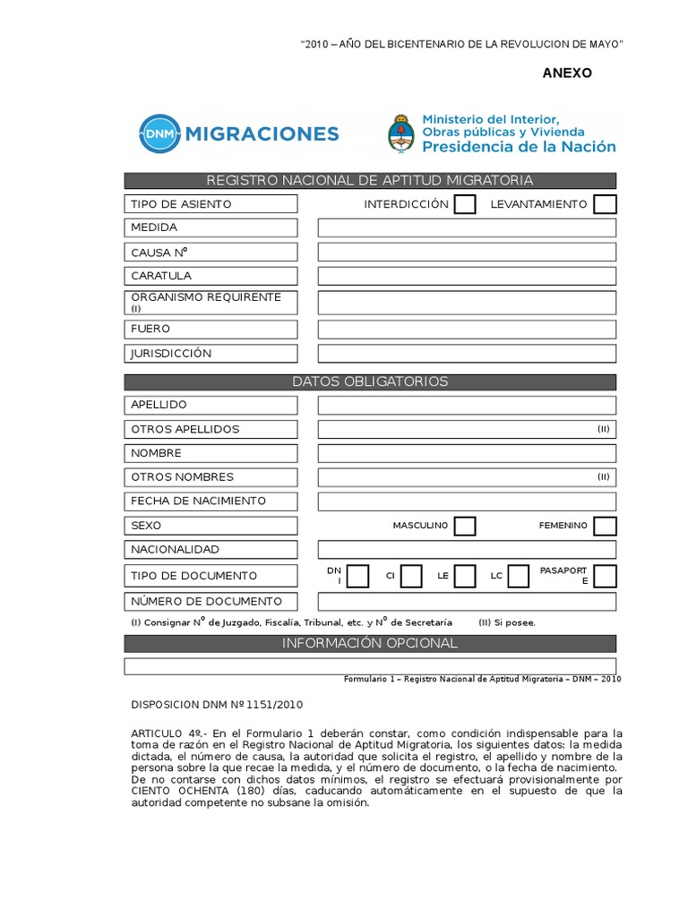 Formulario Uno | PDF