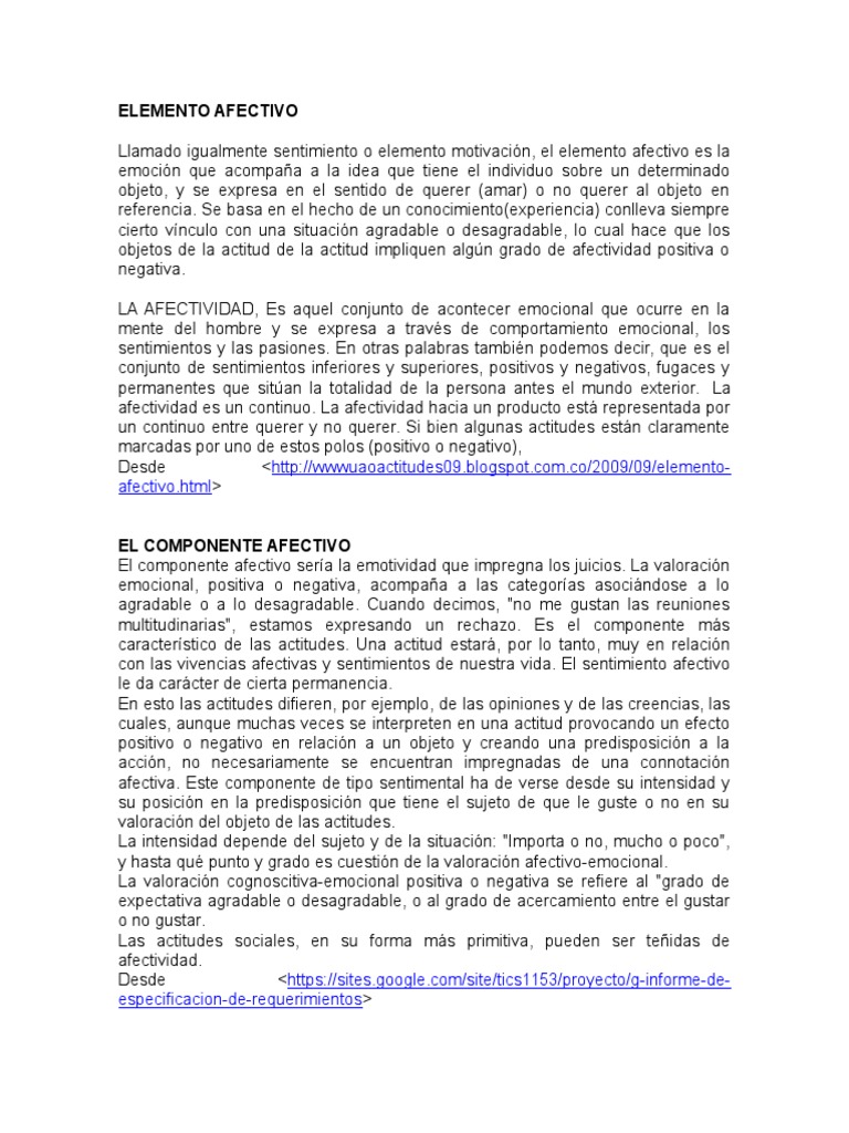 Componente Afectivo y su Importancia | PDF | Cerebro | Actitud (psicología)