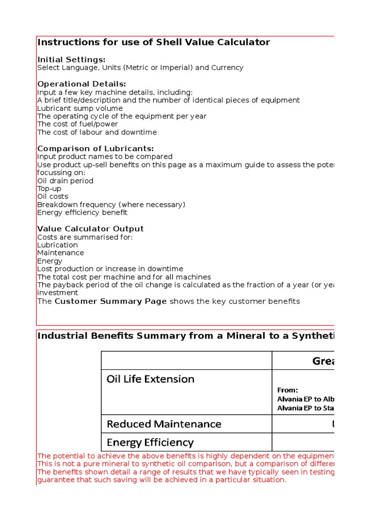 Shell Value Calculator For Greased Bearings | PDF | Pound Sterling ...