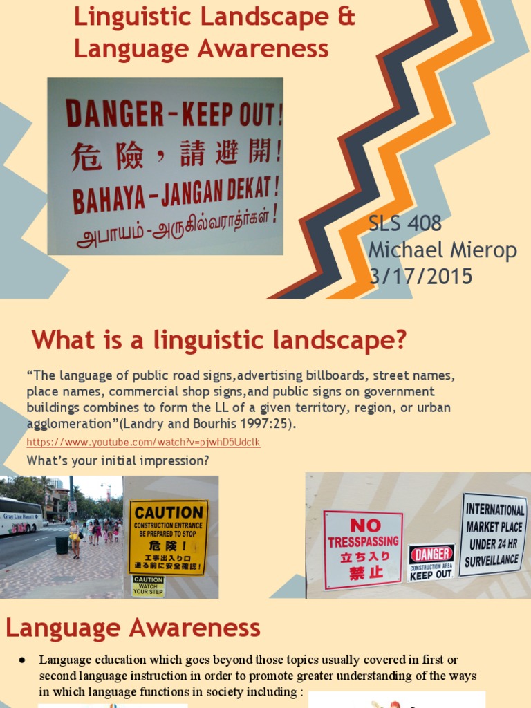 Linguistic Landscape | PDF | Multilingualism | Linguistics
