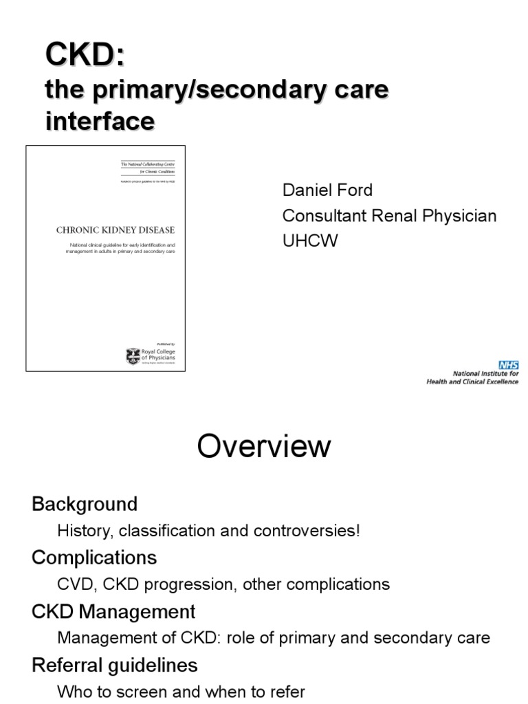 CKD Management: Primary & Secondary Care | PDF