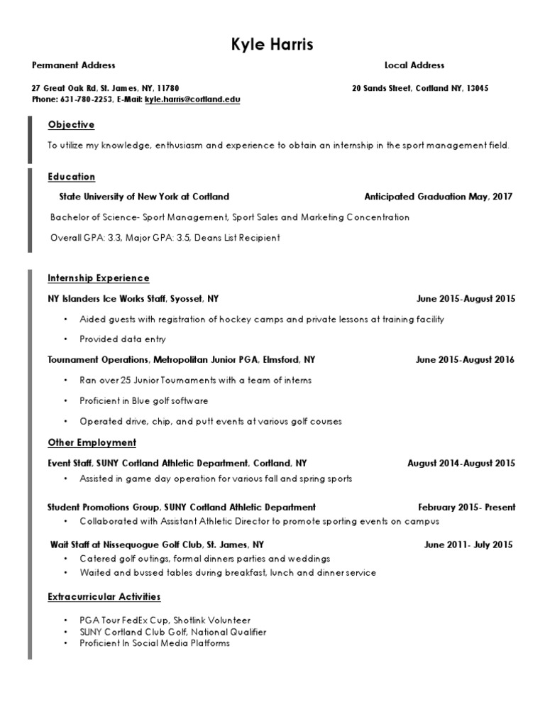Kyle Harris Resume 1 | PDF