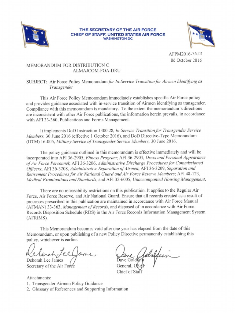 Afpm2016 36 01 | PDF | United States Air Force | Transgender