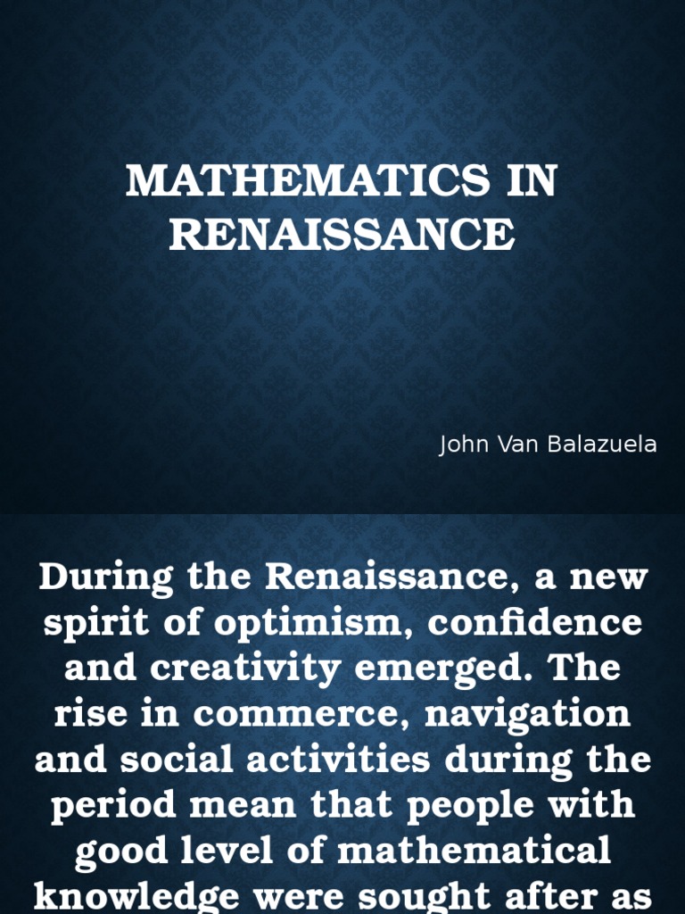 Mathematics in Renaissance | PDF | Elementary Mathematics | Teaching ...