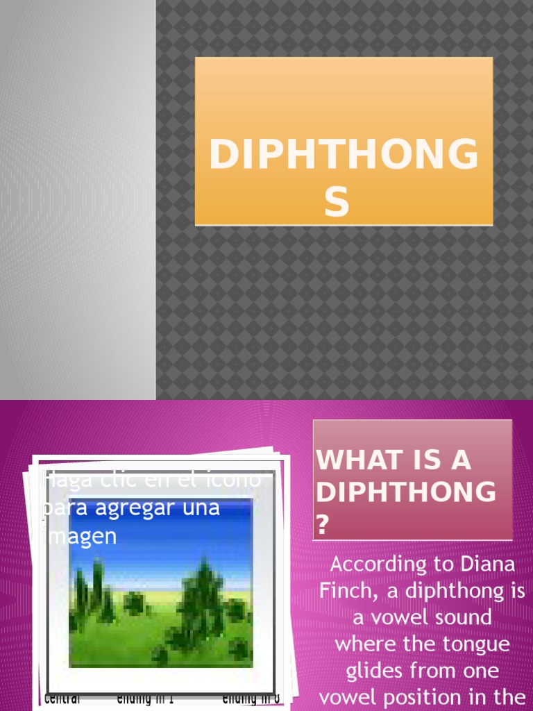 Classification of Diphthongs and Triphthongs | PDF