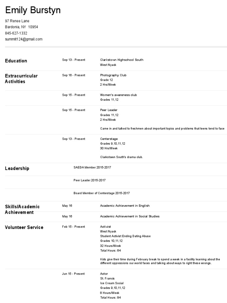 Emily Final Resume | PDF