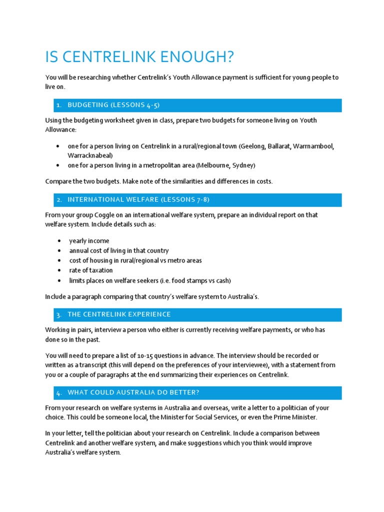 Evaluating Centrelink Youth Allowance Sufficiency | PDF