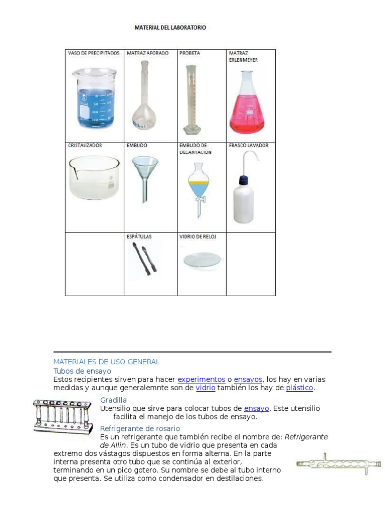 Instrumentos de Laboratorio | PDF | Laboratorios | Química