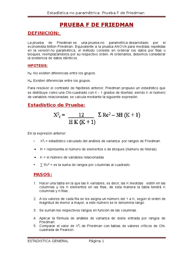 Prueba F de Friedman.docx | Análisis de variación | Spss