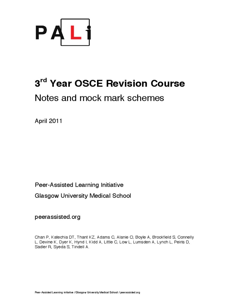 Clinical OSCE Notes PDF | PDF | Surgical Suture | Pulse