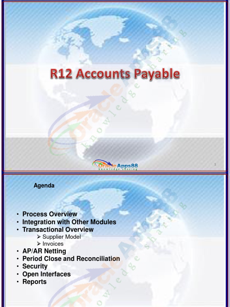 Oracle R12 Accounts Payable Overview | PDF | Invoice | Accounts Payable