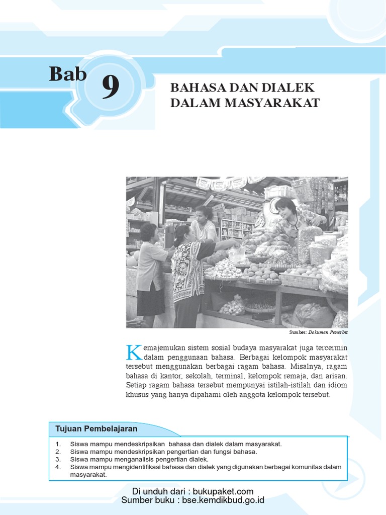 Bab 9 Bahasa Dan Dialek Dalam Masyarakat | PDF