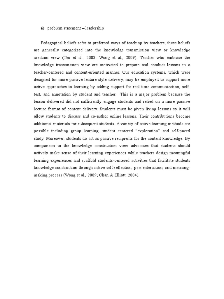 Problem Statement - Leadership | PDF