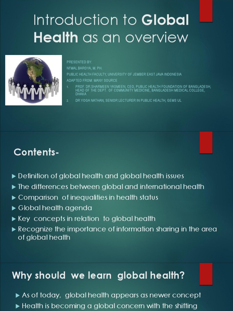 Overview of Global Health Concepts | PDF | Global Health | Poverty
