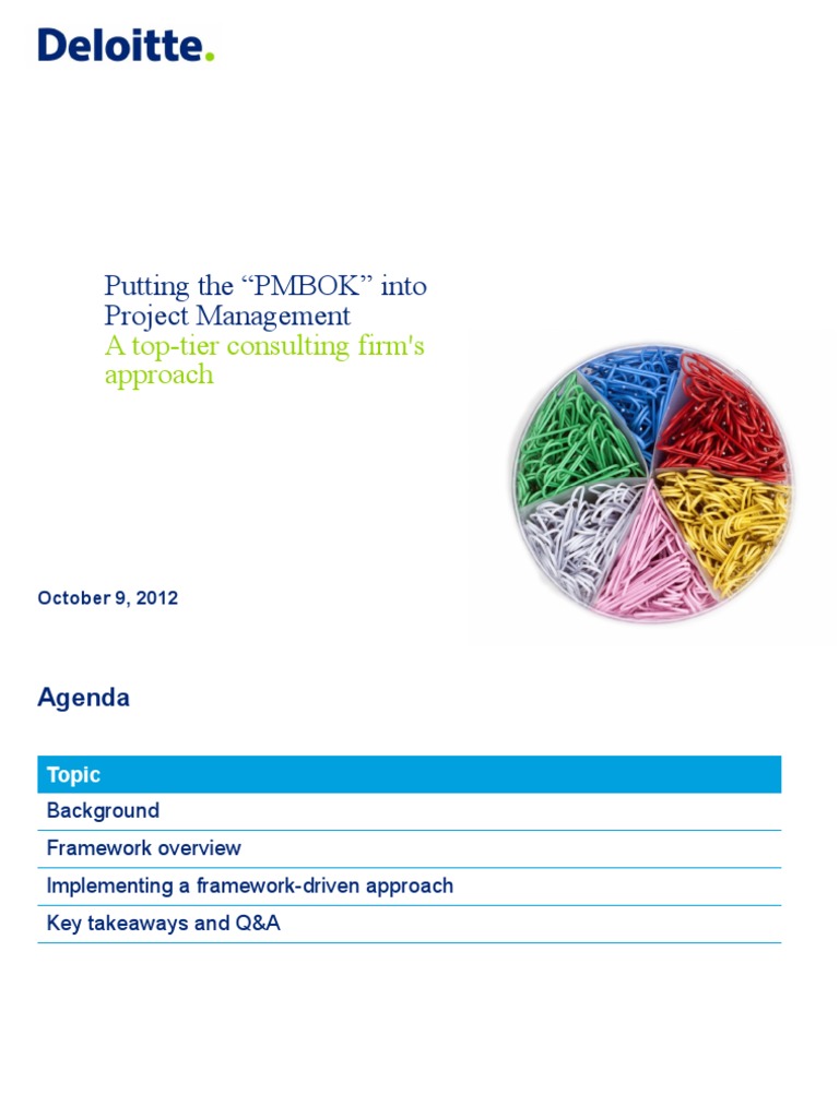 Deloitte Pmi Oc Presentation 20121009 PDF | PDF | Project Management ...