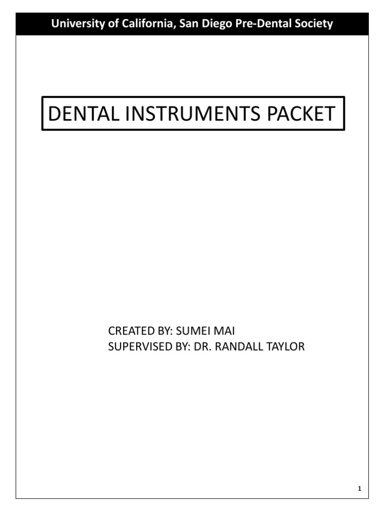 Pds Instrument Supply Manual PDF | PDF | Surgical Suture | Dentistry