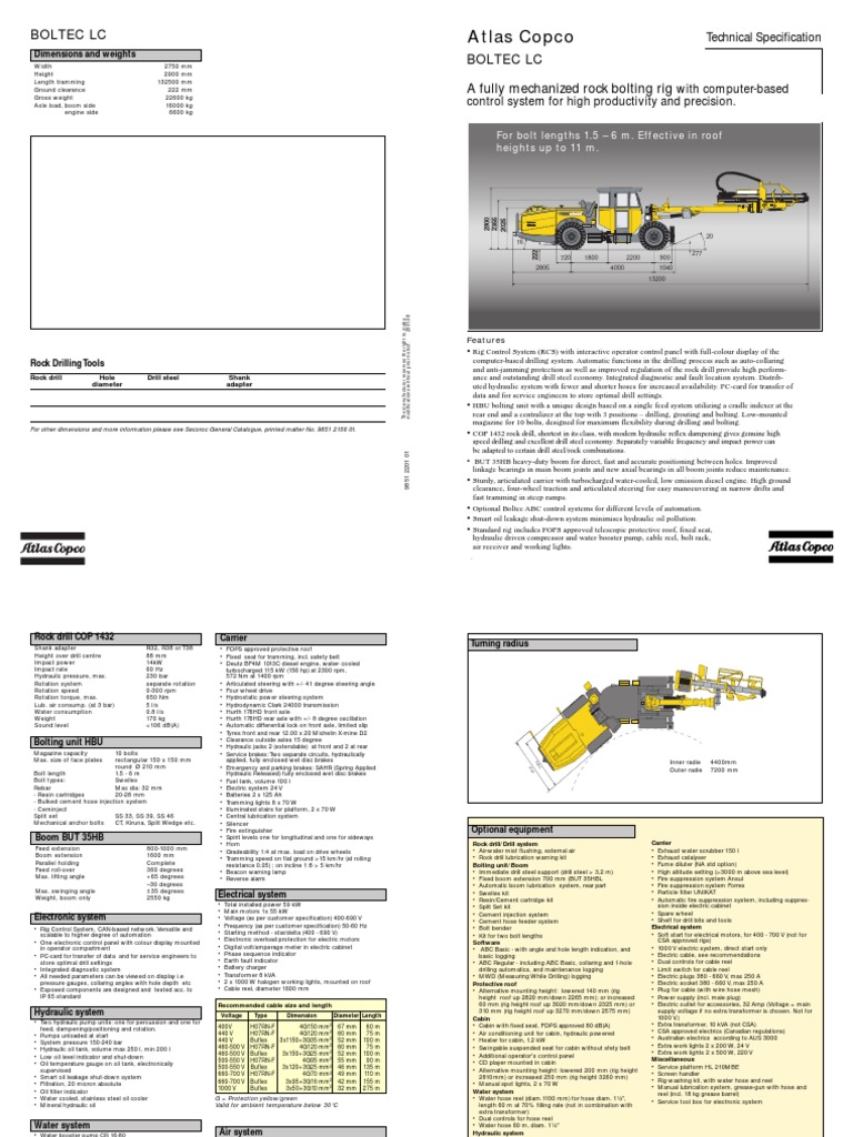 Boltec LC | PDF | Drilling Rig | Ac Power Plugs And Sockets