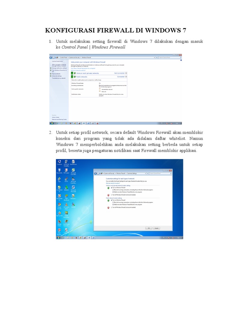 Konfigurasi Firewall Di Windows 7 | PDF