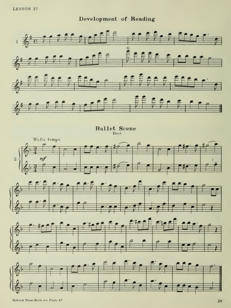 Reading Skills Flute Method | PDF