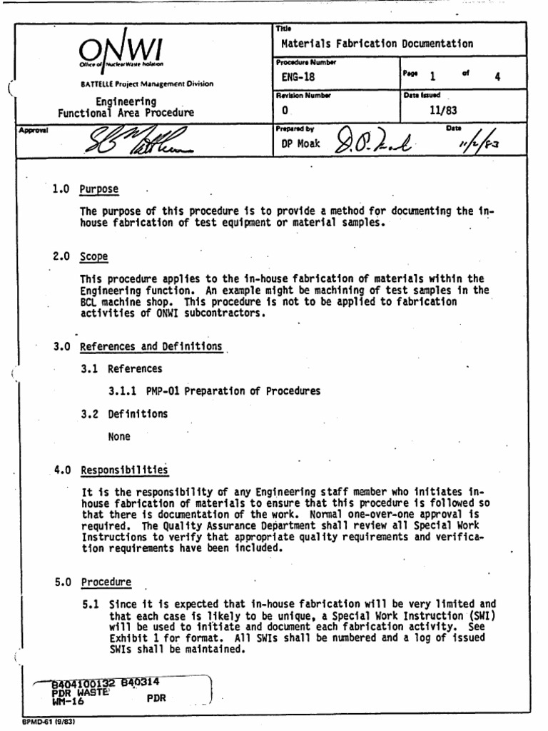 Fabrication Documentation Examples | PDF | Quality Assurance ...