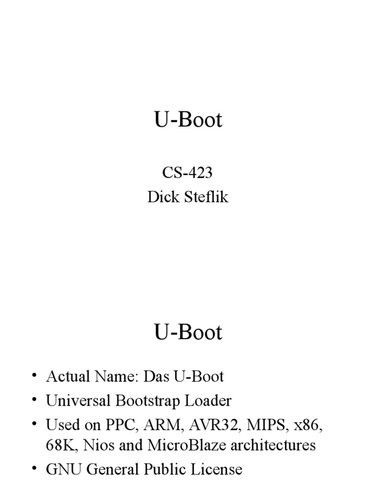 U Boot | PDF | Booting | Computer Architecture