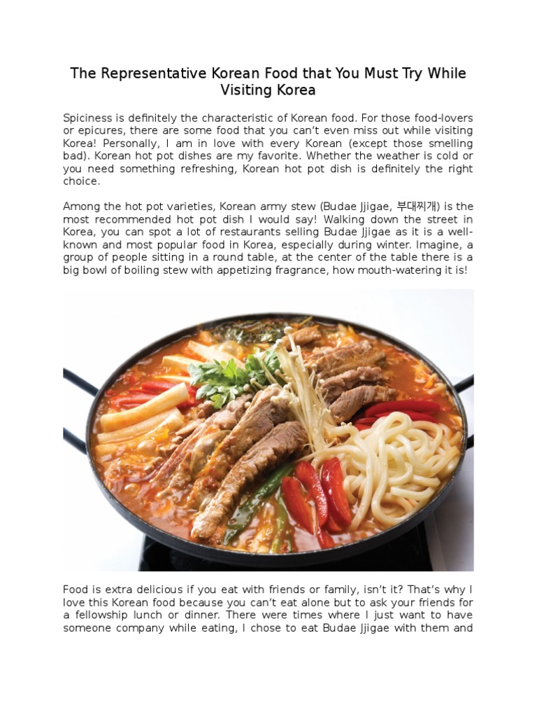 The Representative Korean Food That You Must Try While Visiting Korea ...