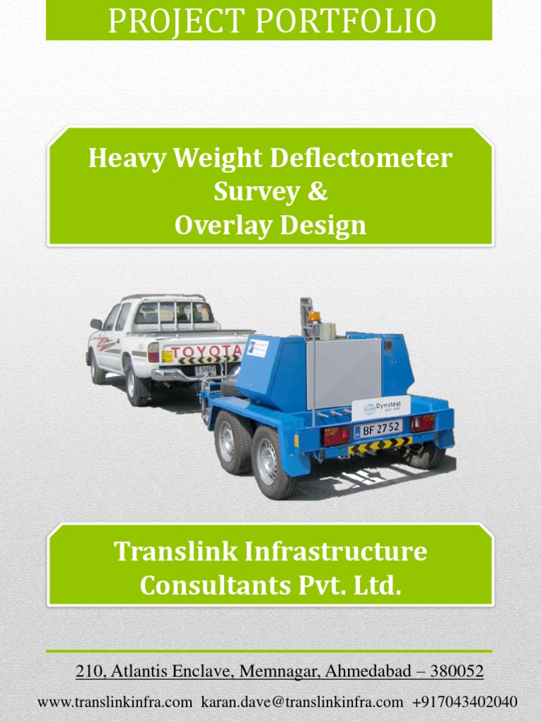 Falling Weight Deflectometer (FWD) Projects in India | PDF ...