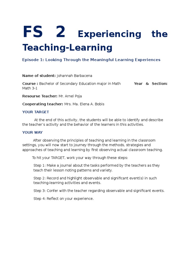 fs2 episode 2 | Learning | Classroom