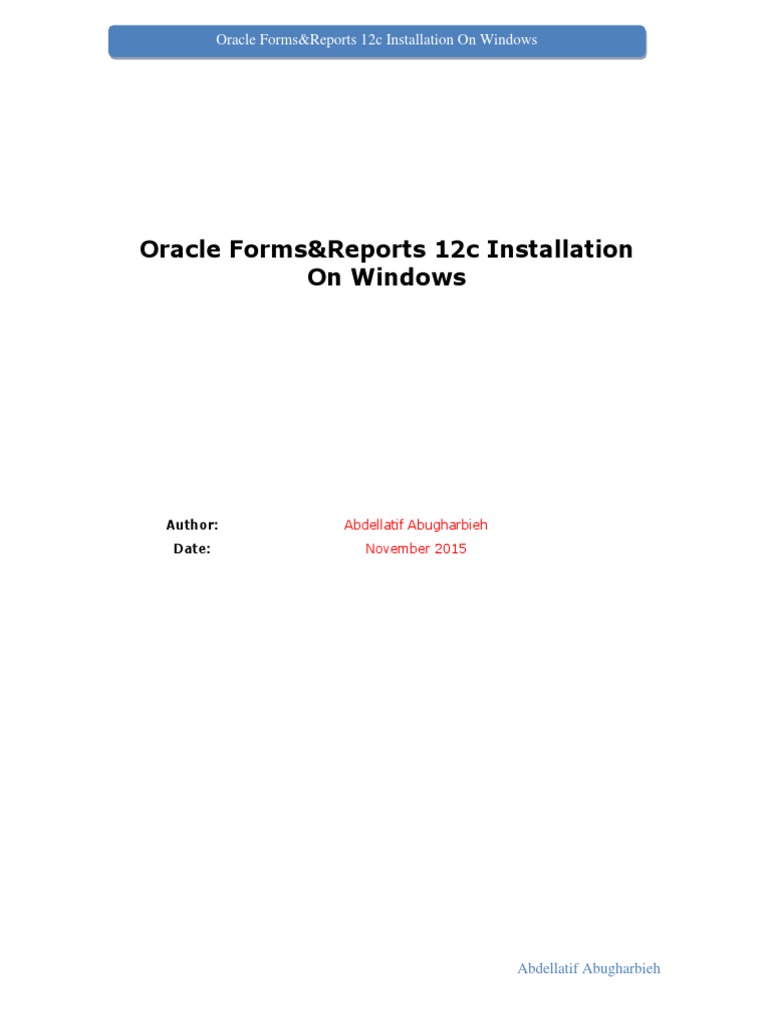 Forms 12 C | PDF | Oracle Database | Hypertext Transfer Protocol