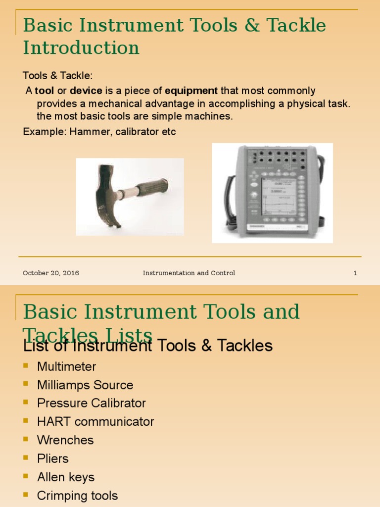 Basic Instrumen Tools | PDF