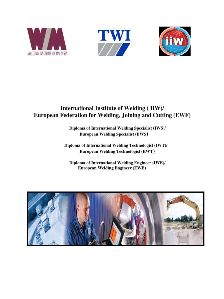 Iiw Brochure 2016 - Iws Iwt Iwe | Welding | Construction