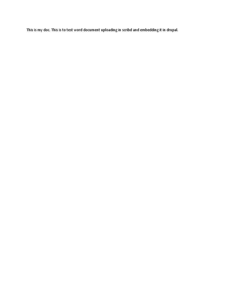 This Is My Doc. This Is To Test Word Document Uploading in Scribd and ...
