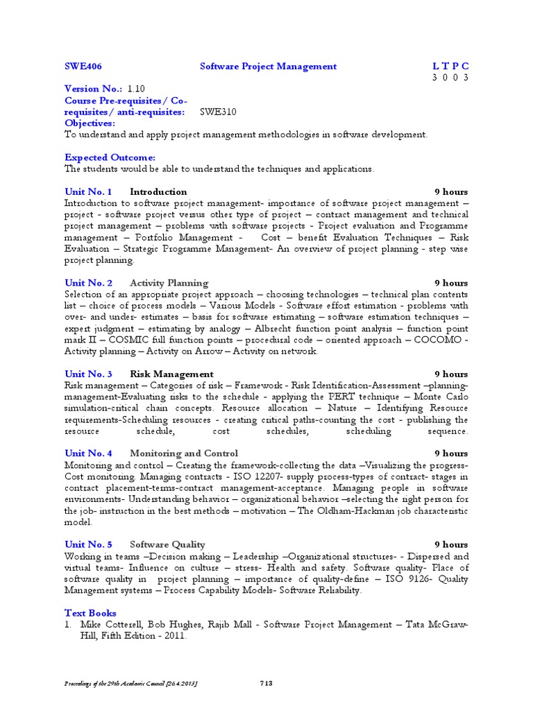 Software Project Management | PDF | Project Management | Systems ...