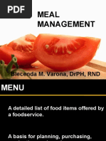 Meal Management Module Version 2 | PDF | Menu | Meal