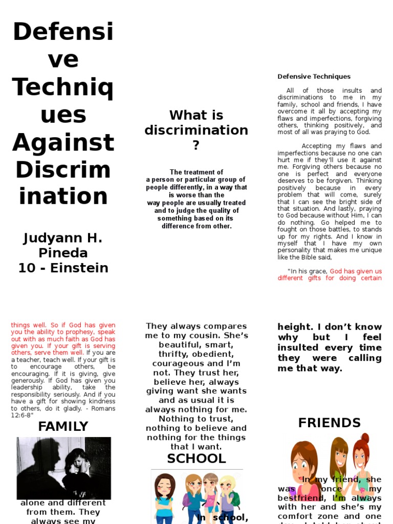 Defenses Against Discrimination | PDF | Forgiveness | Religious Belief ...