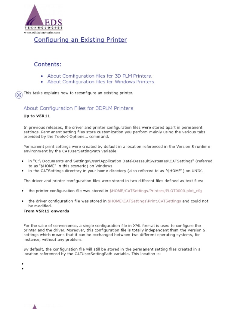 Configuring An Existing Printer | PDF | Computer File | Areas Of ...