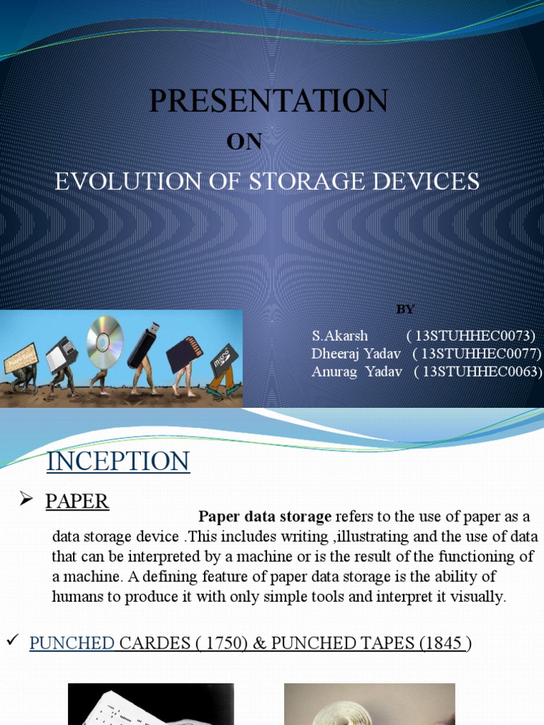 Presentation: Evolution of Storage Devices | PDF | Art | Young Adult