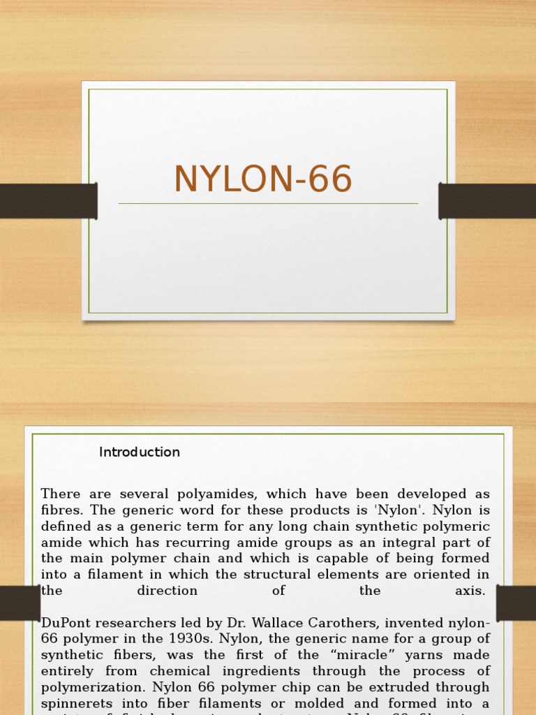 Nylon 66 | PDF | Nylon | Fibers